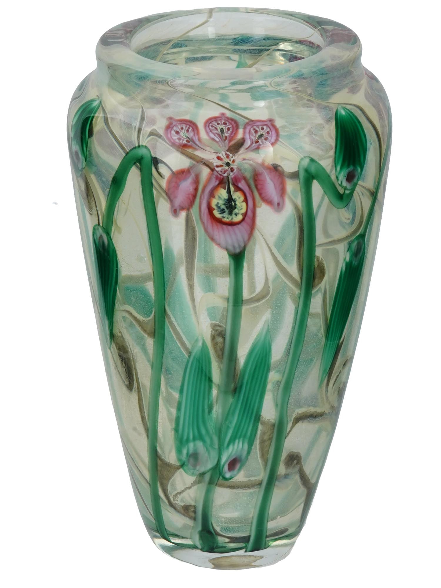 Stephen Smarr For Vandermark Merrit Art Glass Vase Auction