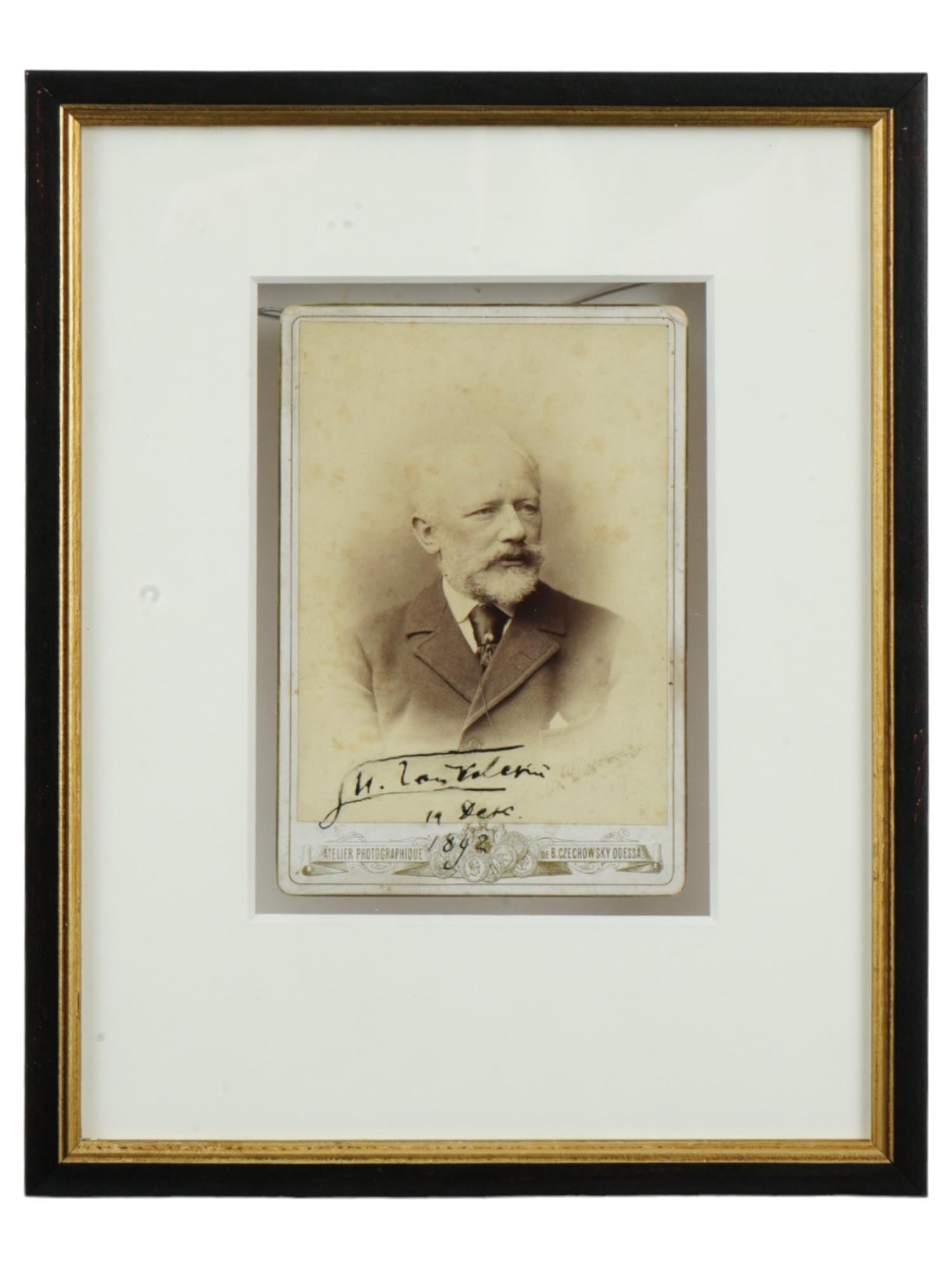 Antique Russian Photo Tchaikovsky With Autograph Auction