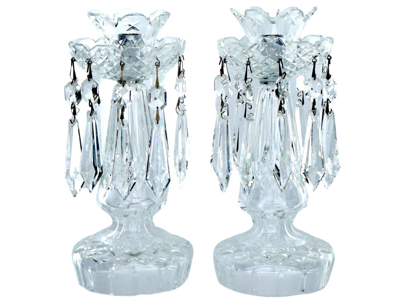 Vintage Waterford Crystal Candelabra With Pendants Auction