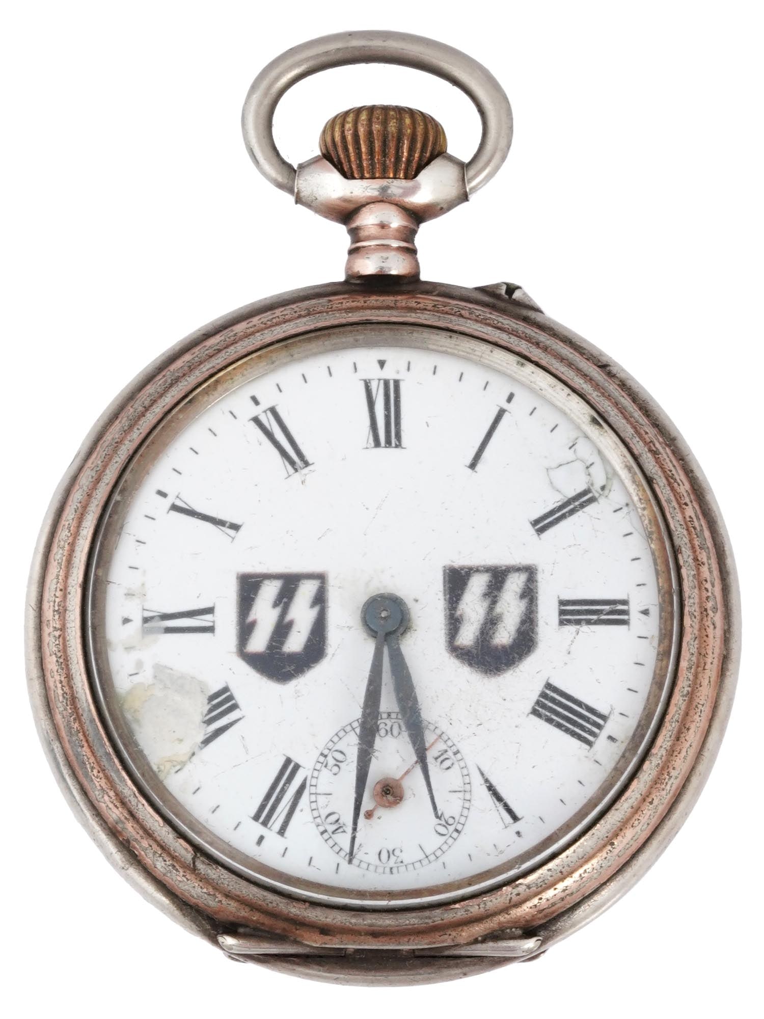 Wwii Nazi German Waffen Ss Silver Pocket Watch Auction