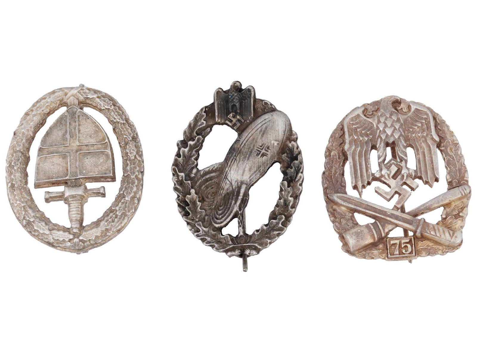 Three Wwi And Wwii Nazi German Military Badges Auction