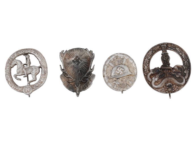 Group Of Four Wwii Nazi German Badges
