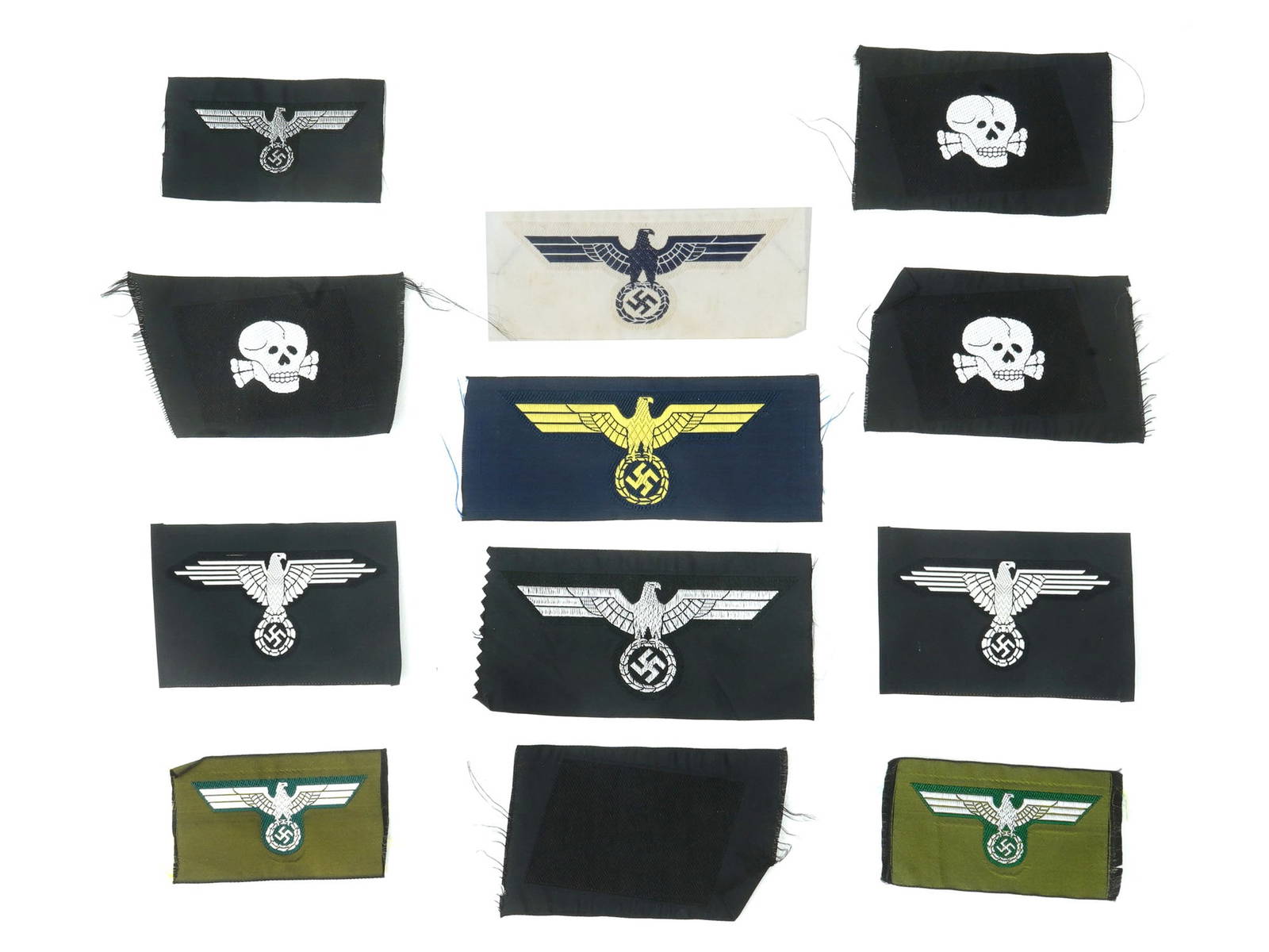 Wwii German Nazi Third Reich Fabric Uniform Patches Auction