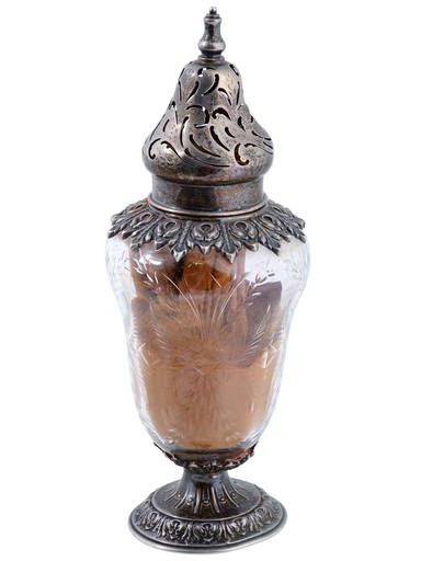 Black Starr And Frost Sterling Crystal Muffineer