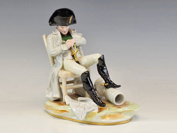 German Scheibe Alsbach Porcelain Napoleon Figurine