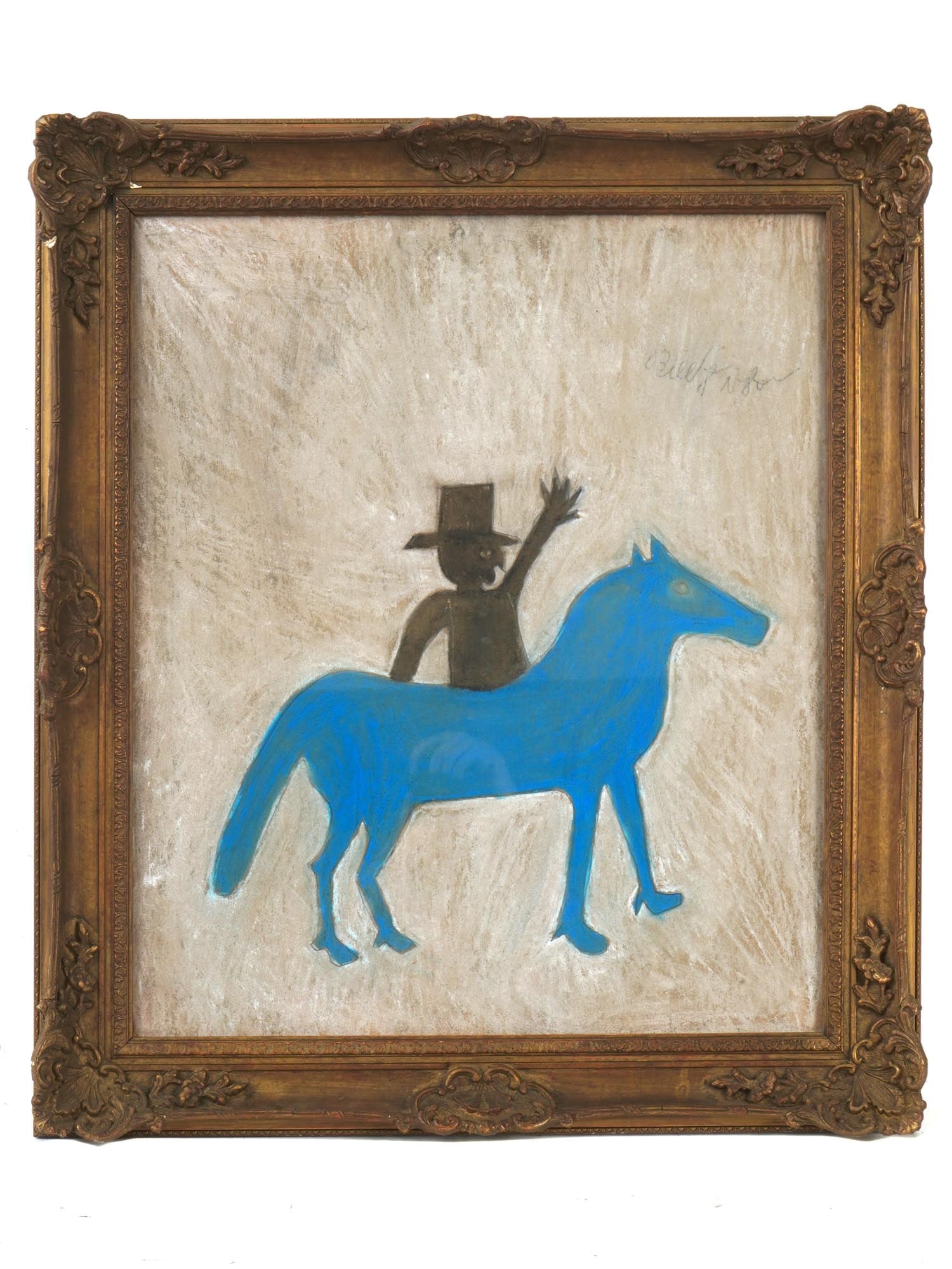 American Folk Oil Pastel Painting By Bill Traylor Auction