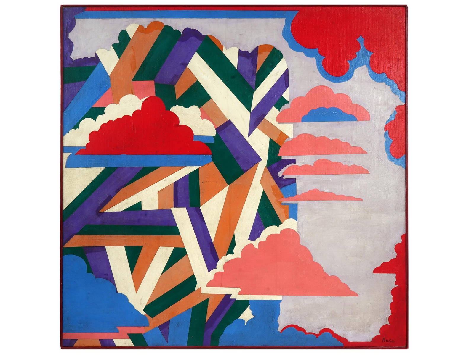 Peter Busa American Abstract Landscape Oil Painting Auction