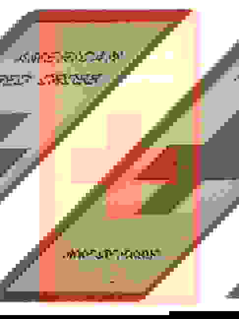 Wwii Nazi German Era American Red Cross Map Of Paris Auction