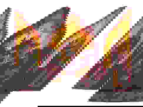 Antique Greek Orthodox Triptych Icon Of St George Auction