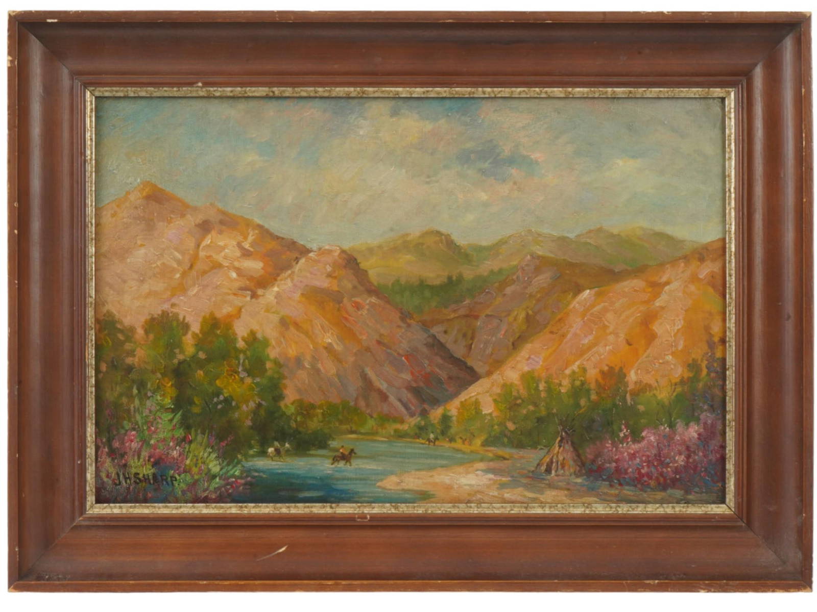 American Landscape Painting By Joseph Henry Sharp Auction