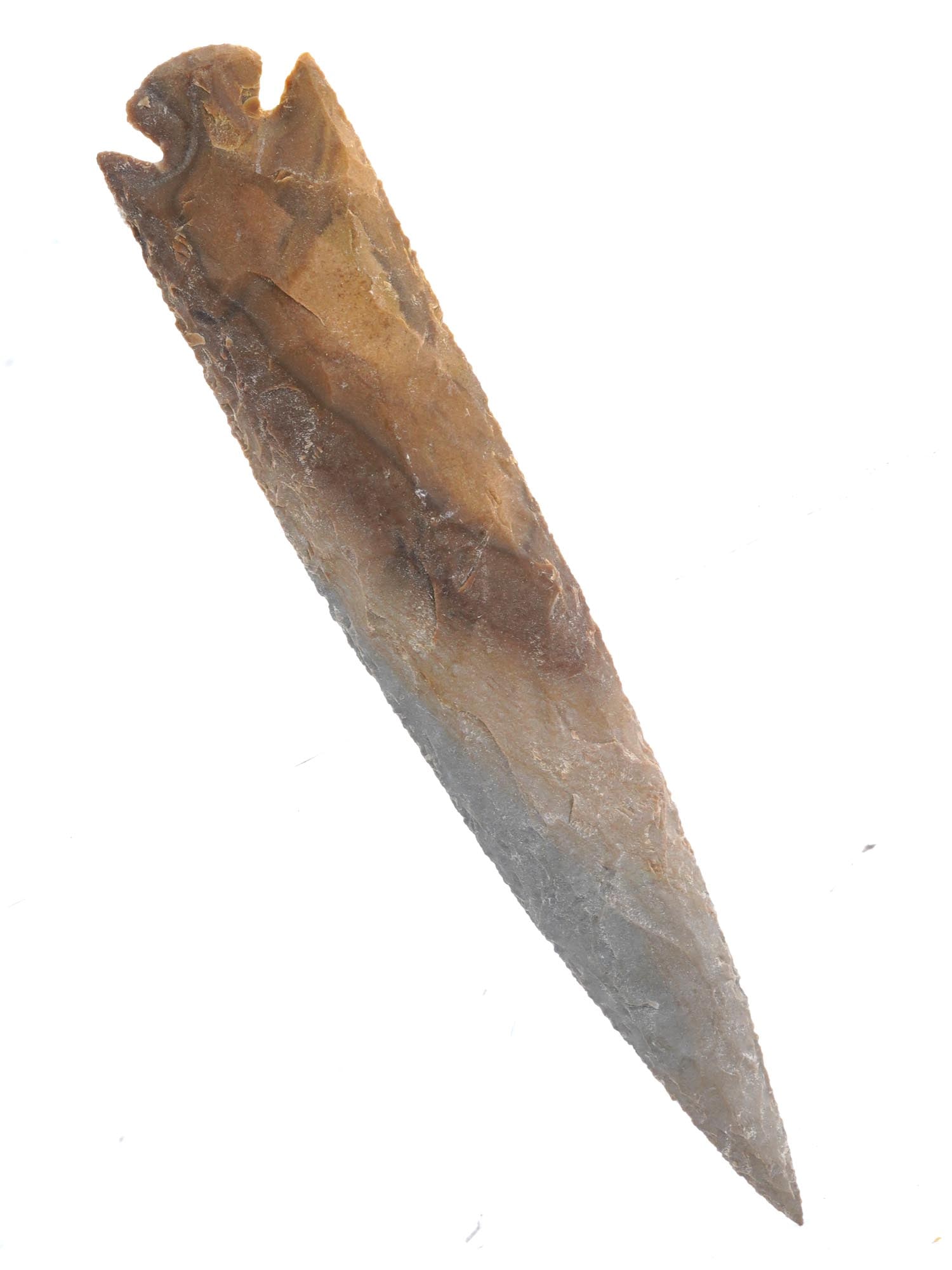 Large Indian Hand Carved Flint Spear Point Arrowhead Auction
