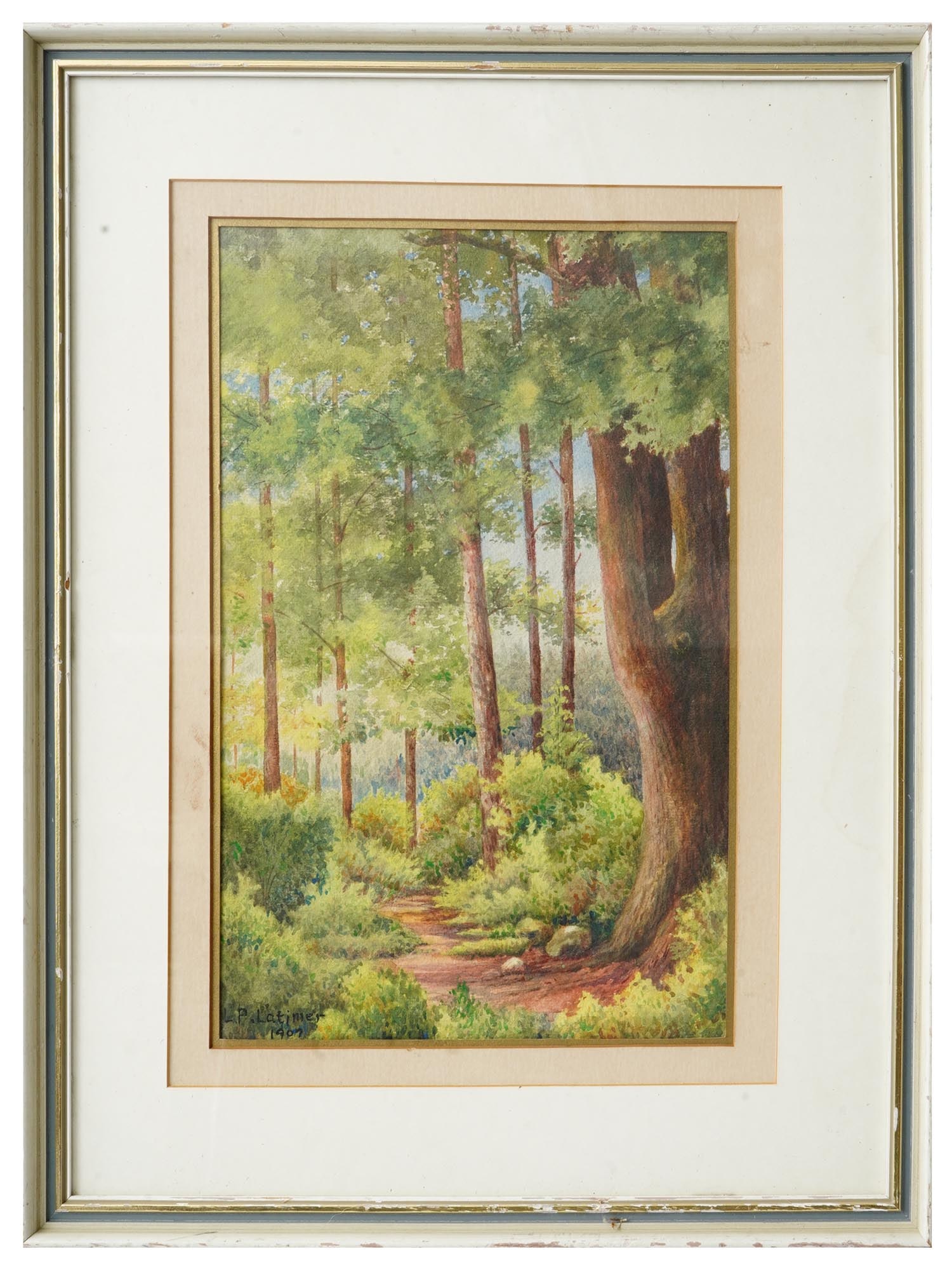 Lorenzo Palmer Latimer American Watercolor Painting Auction