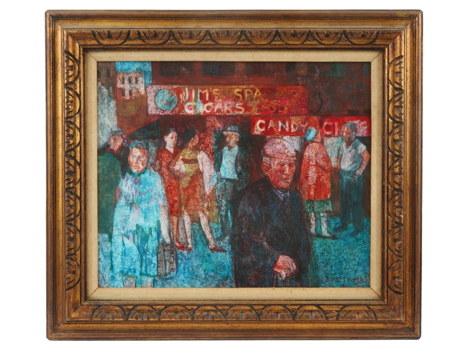 American Street Scene Oil Painting By Diane Vidito Auction