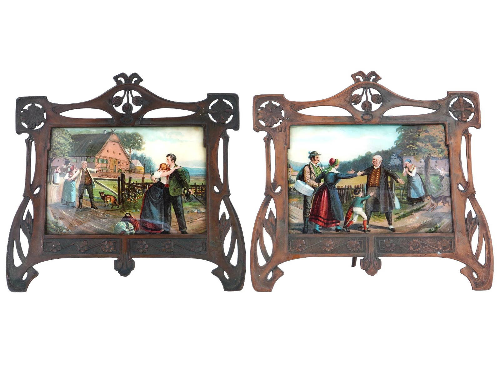 Antique European Postcards In Art Nouveau Frames 1900s Auction