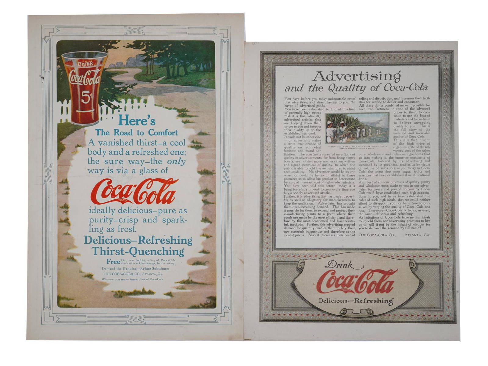 Vintage Coca Cola Article Pages And Advertising Auction