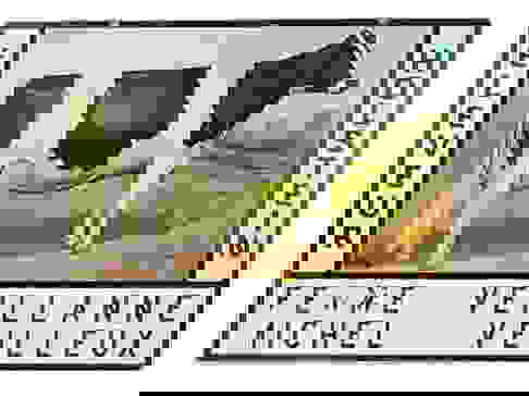 German Double Sided Cow Farm Holstein Sign Auction