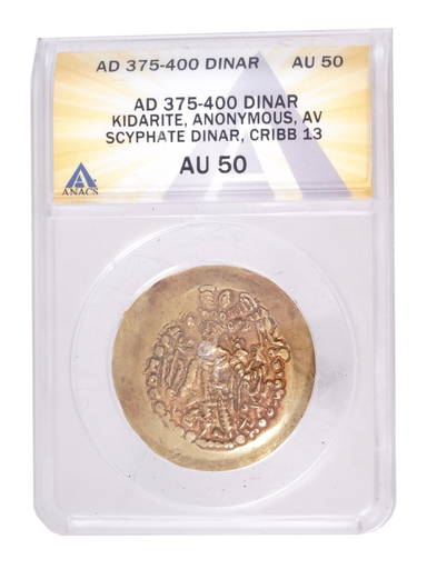 Ancient Hunnic Tribes Kidarites Gold Dinar Coin