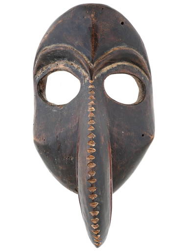 African Carved Mande Dan Wooden Bird Mask Of Koma Type