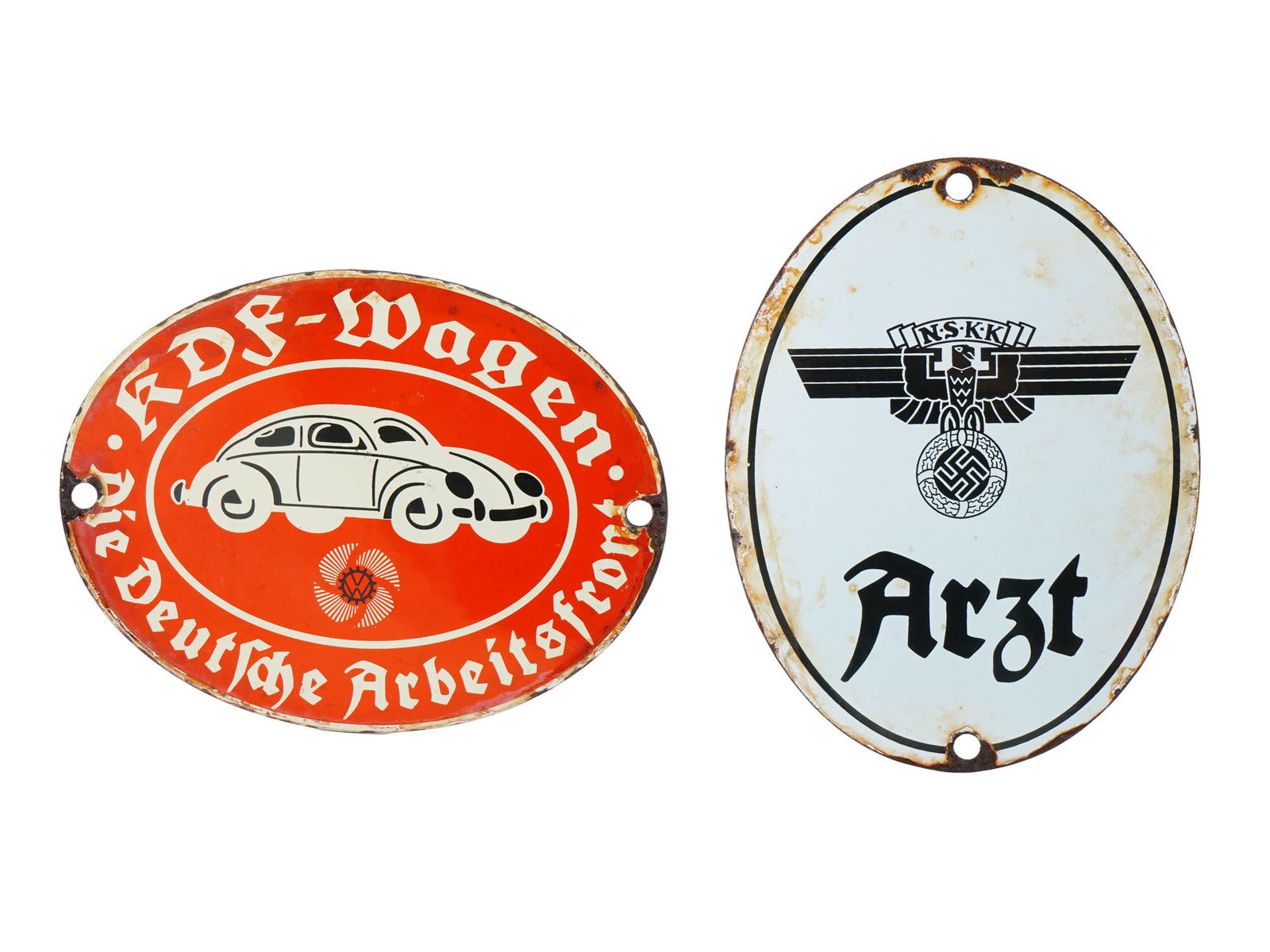 Wwii Nazi German Propaganda Street Sign Plates Auction