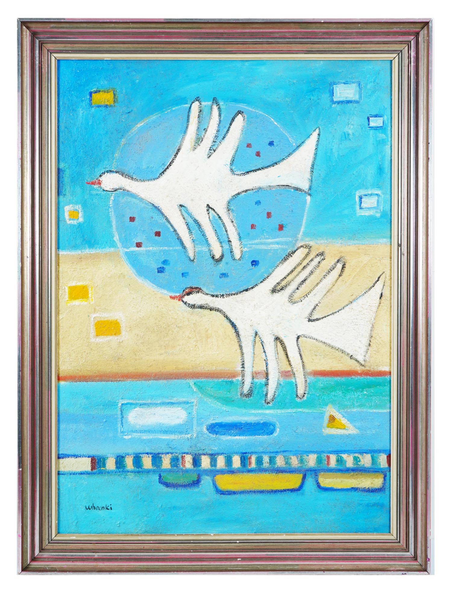 Attr To Kim Whanki Korean Abstract Oil Painting Auction