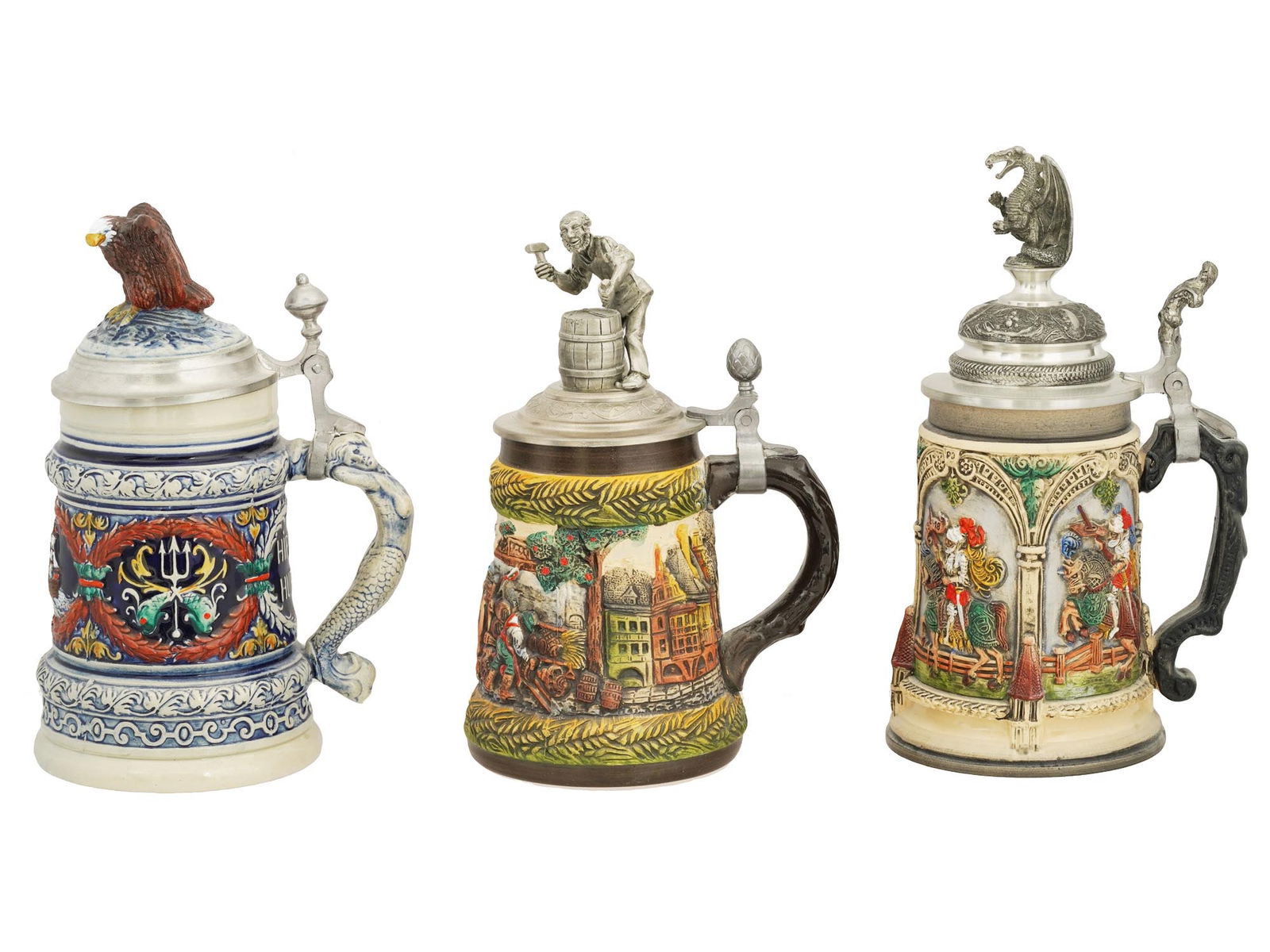 German Vintage Thewalt And Ww Team Beer Steins Auction