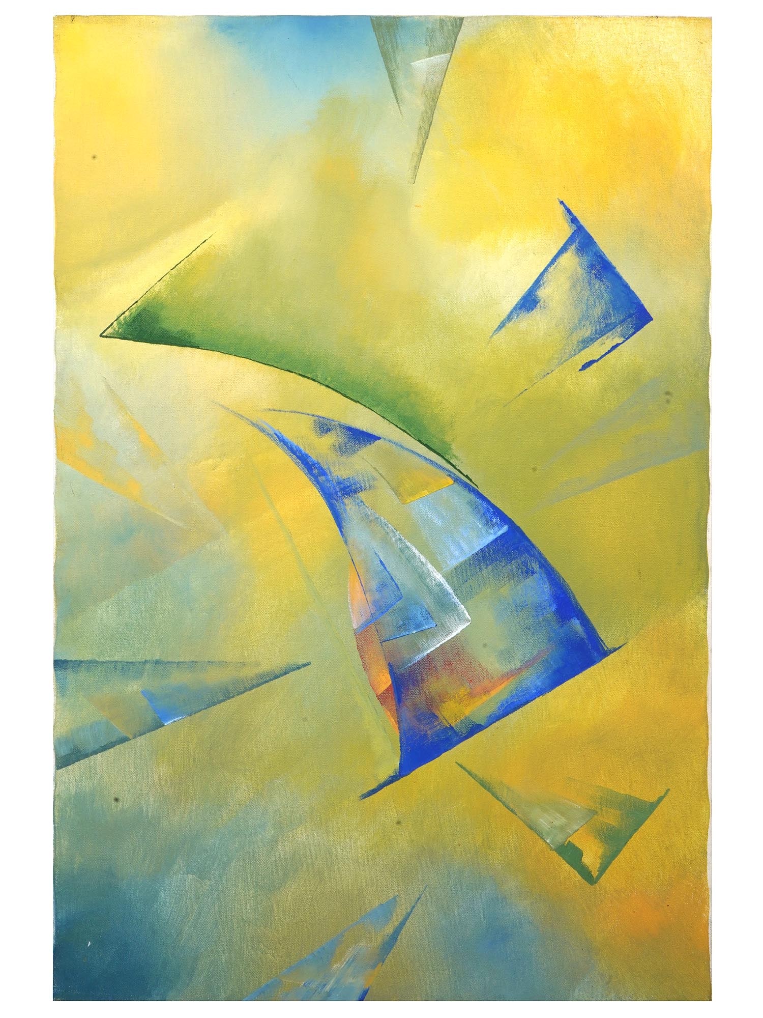 Attr To Henryk Stazewski Abstract Polish Oil Painting Auction