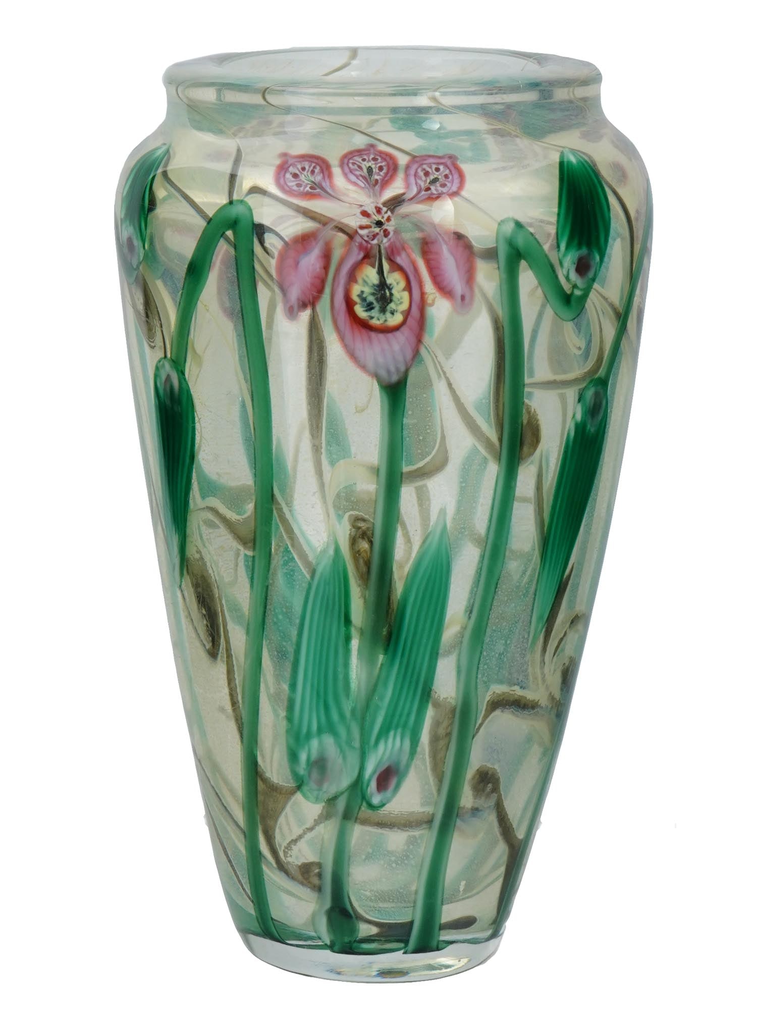 Stephen Smarr For Vandermark Merrit Art Glass Vase Auction