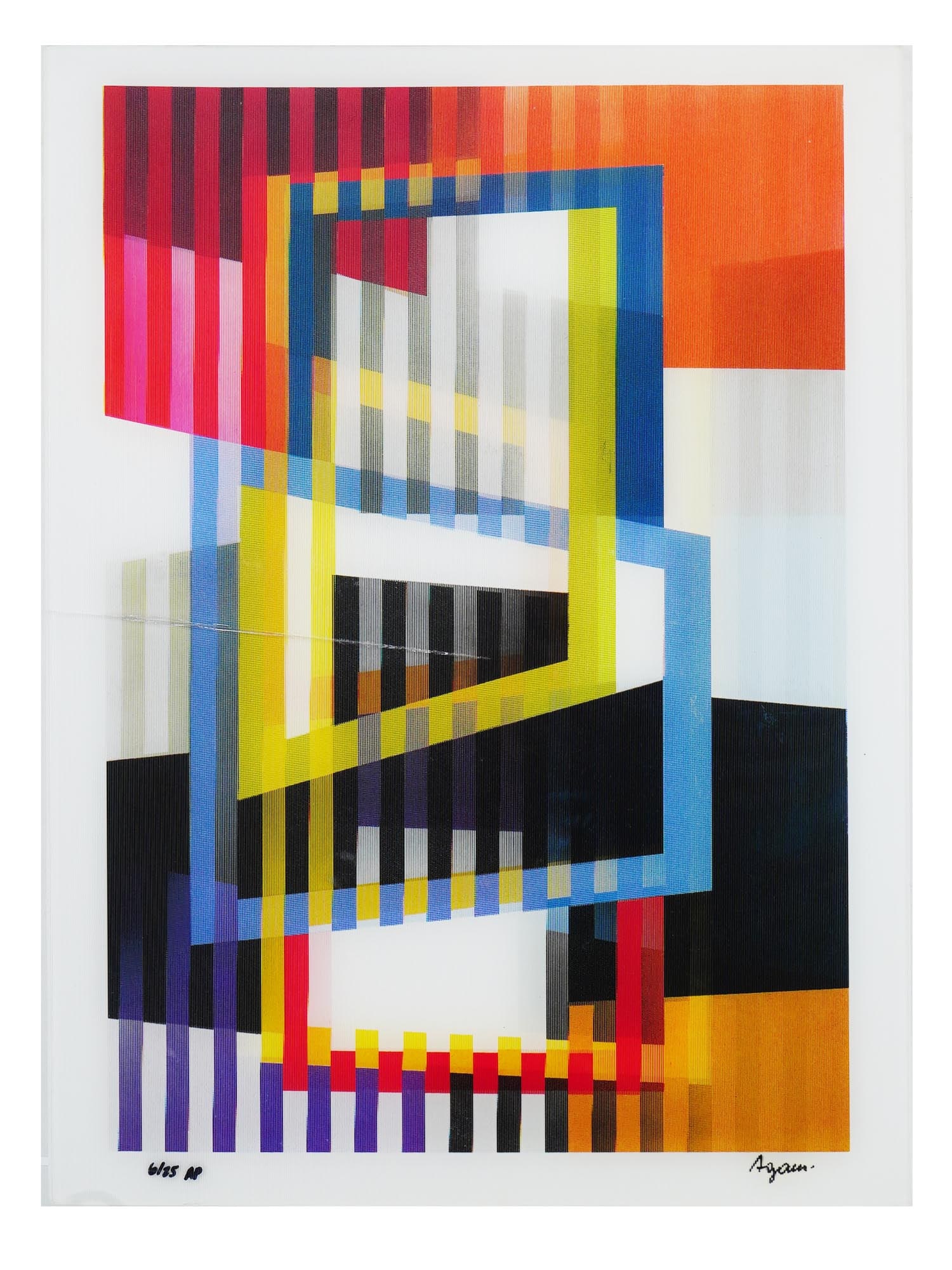 Judaica Op Art Hologram Agamograph By Yaacov Agam Auction