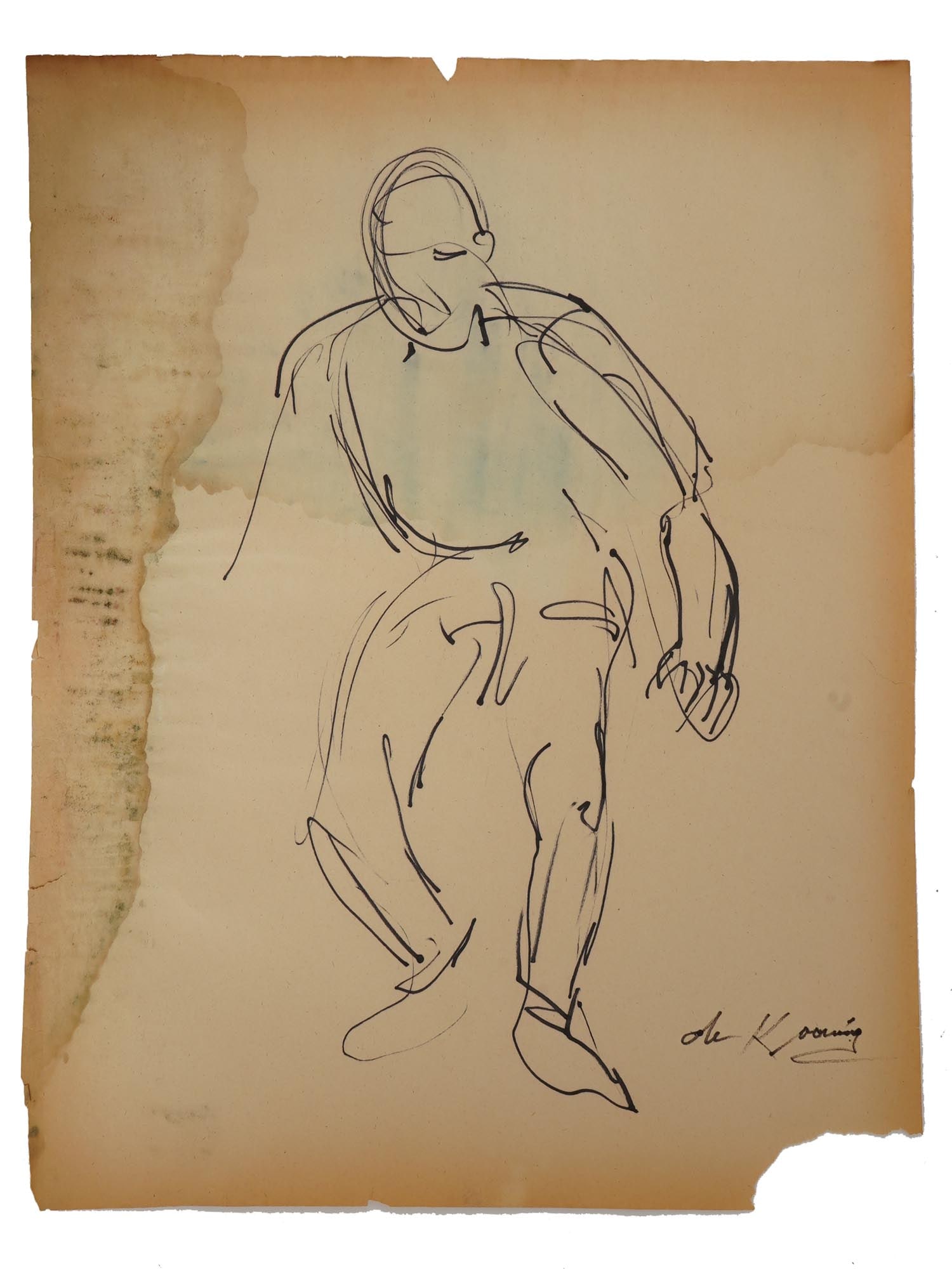 Attr To Willem De Kooning American Ink Painting Auction