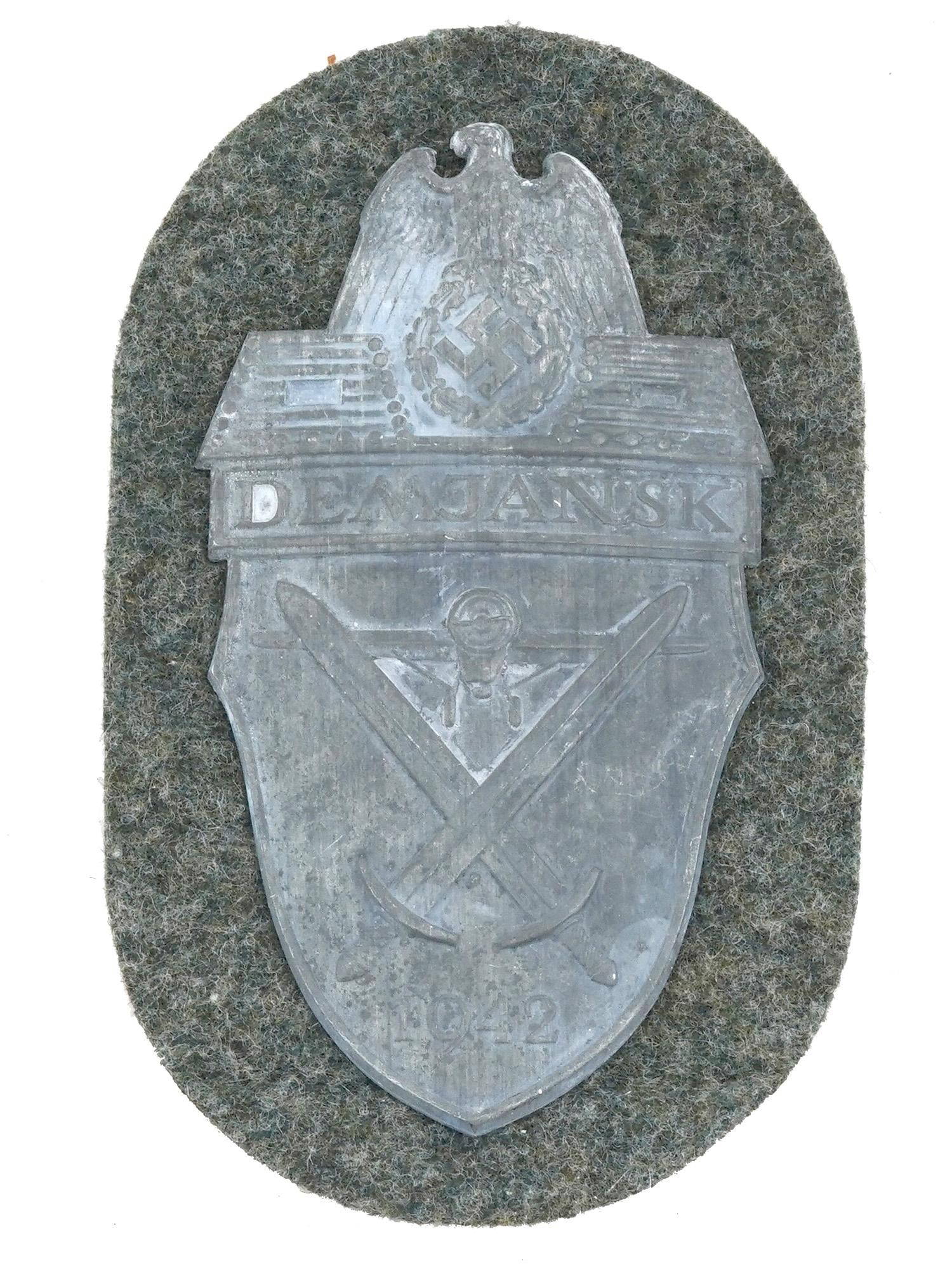 Wwii Nazi German Wehrmacht Demyansk Military Shield Auction
