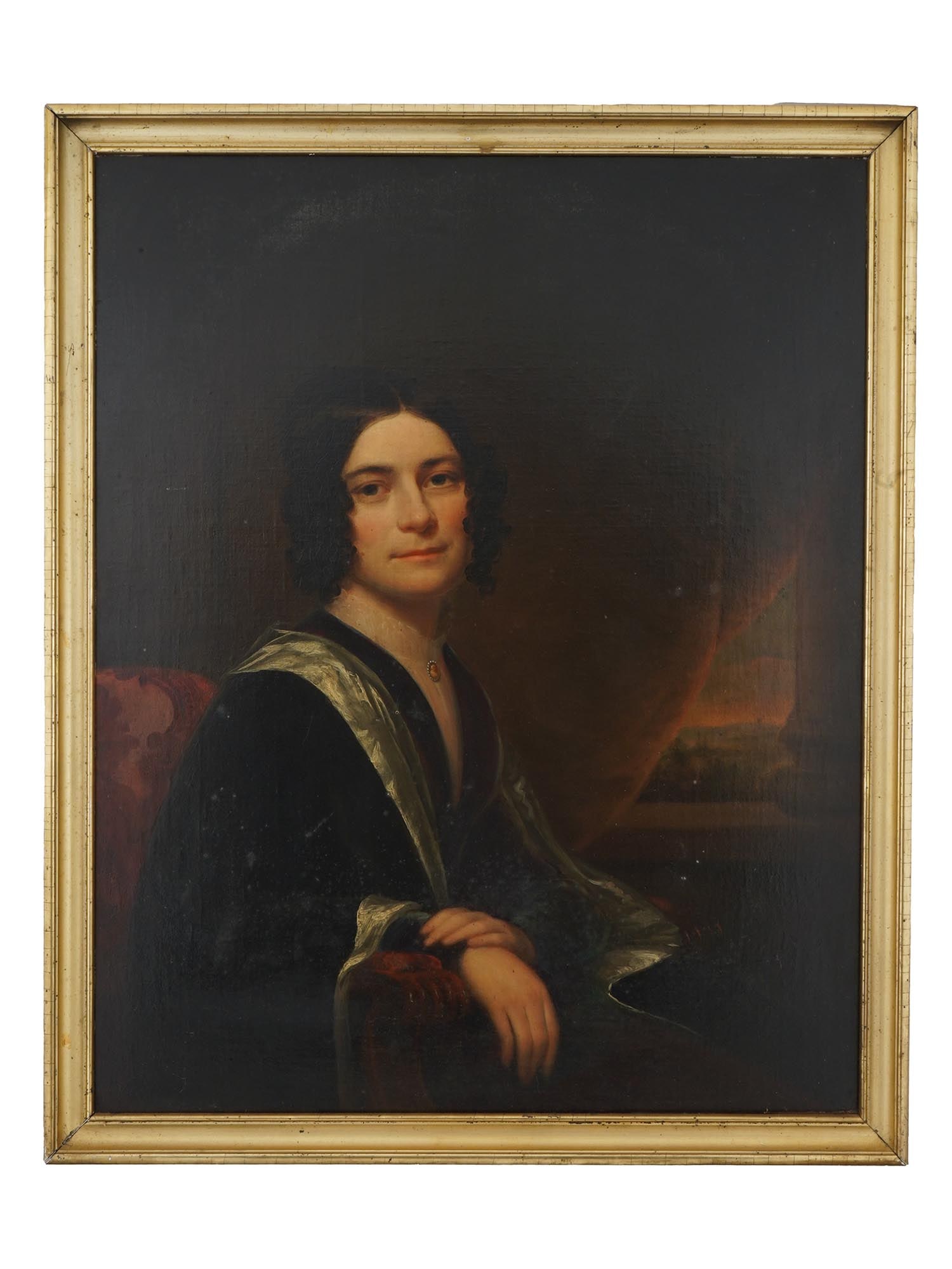 Alvan Clark Antique 19th C American Oil Painting Auction