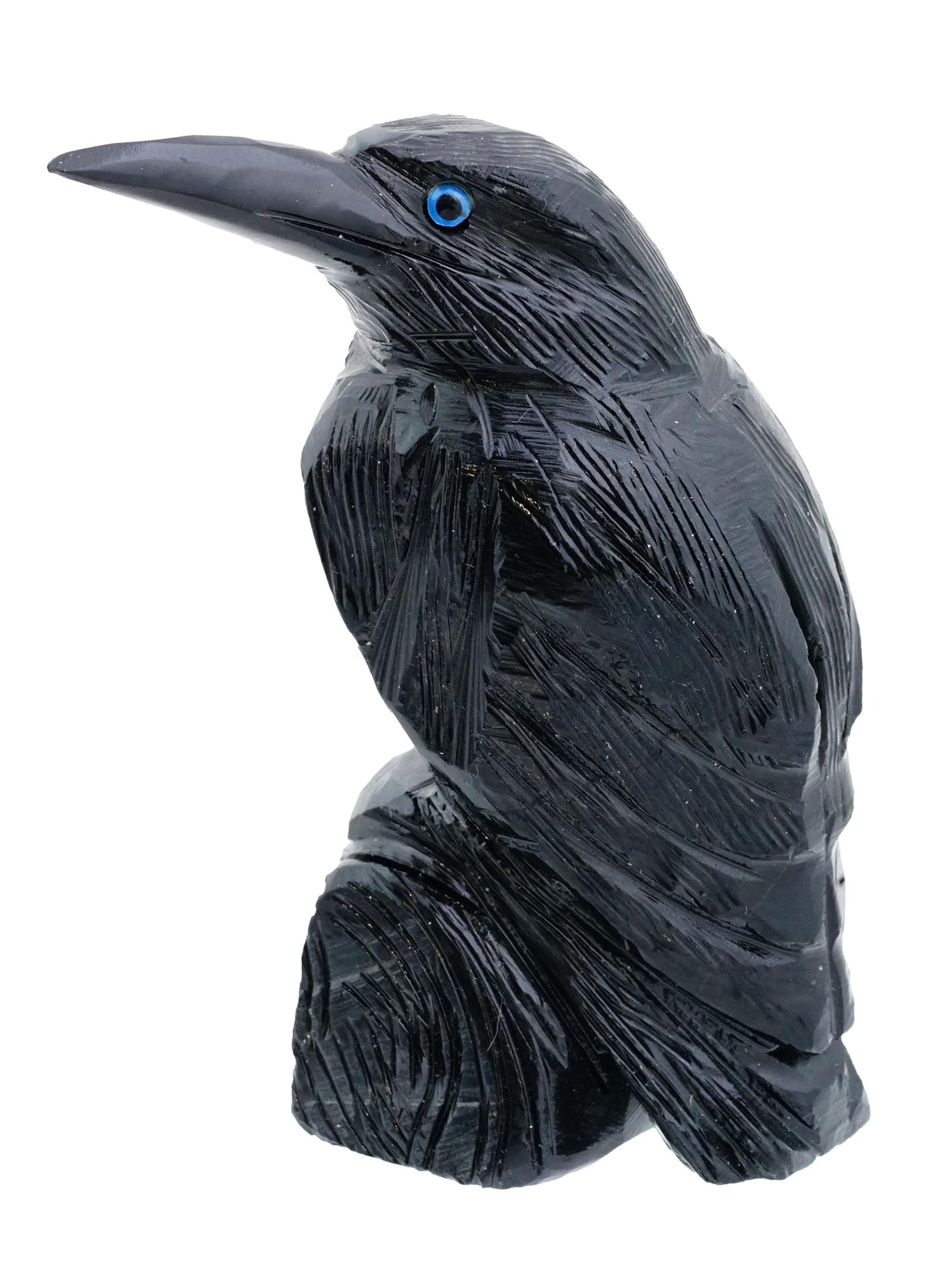 Miniature Carved Black Onyx Raven Bird Figurine - Jun 01, 2025 ...