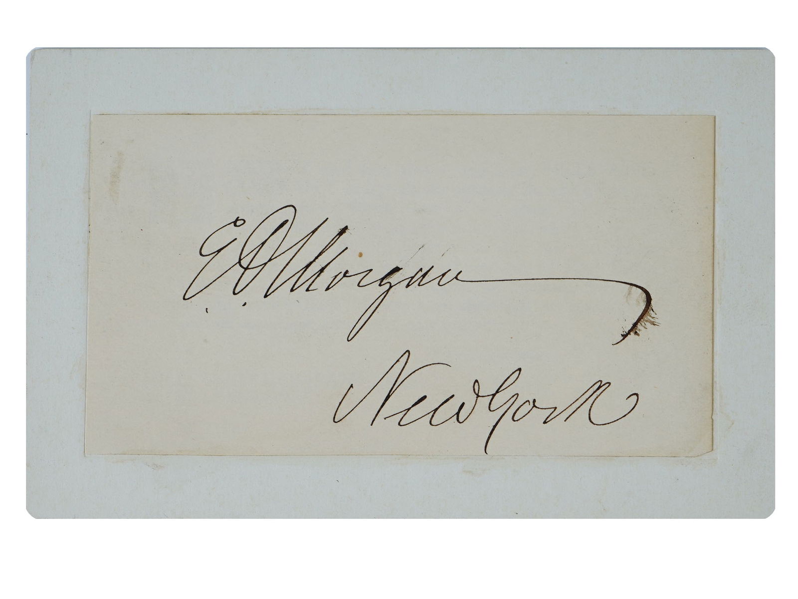 Edwin D. Morgan New York Governor Autograph Auction