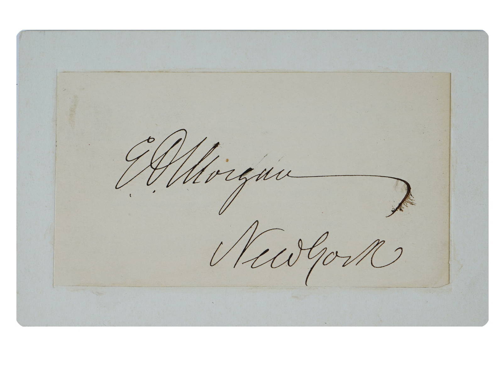 Edwin D. Morgan New York Governor Autograph Auction