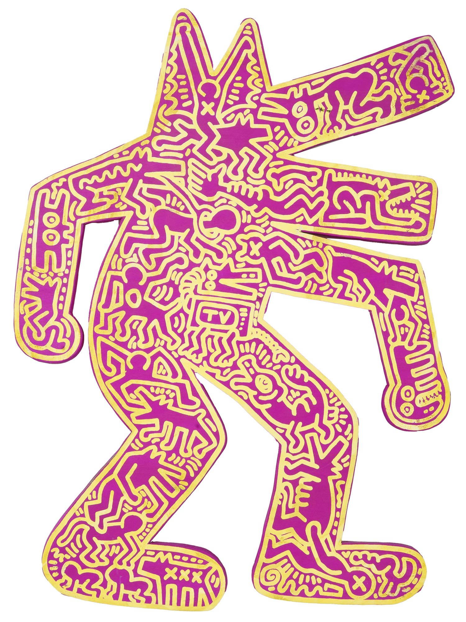 After Keith Allen Haring American Painted Sculpture Auction