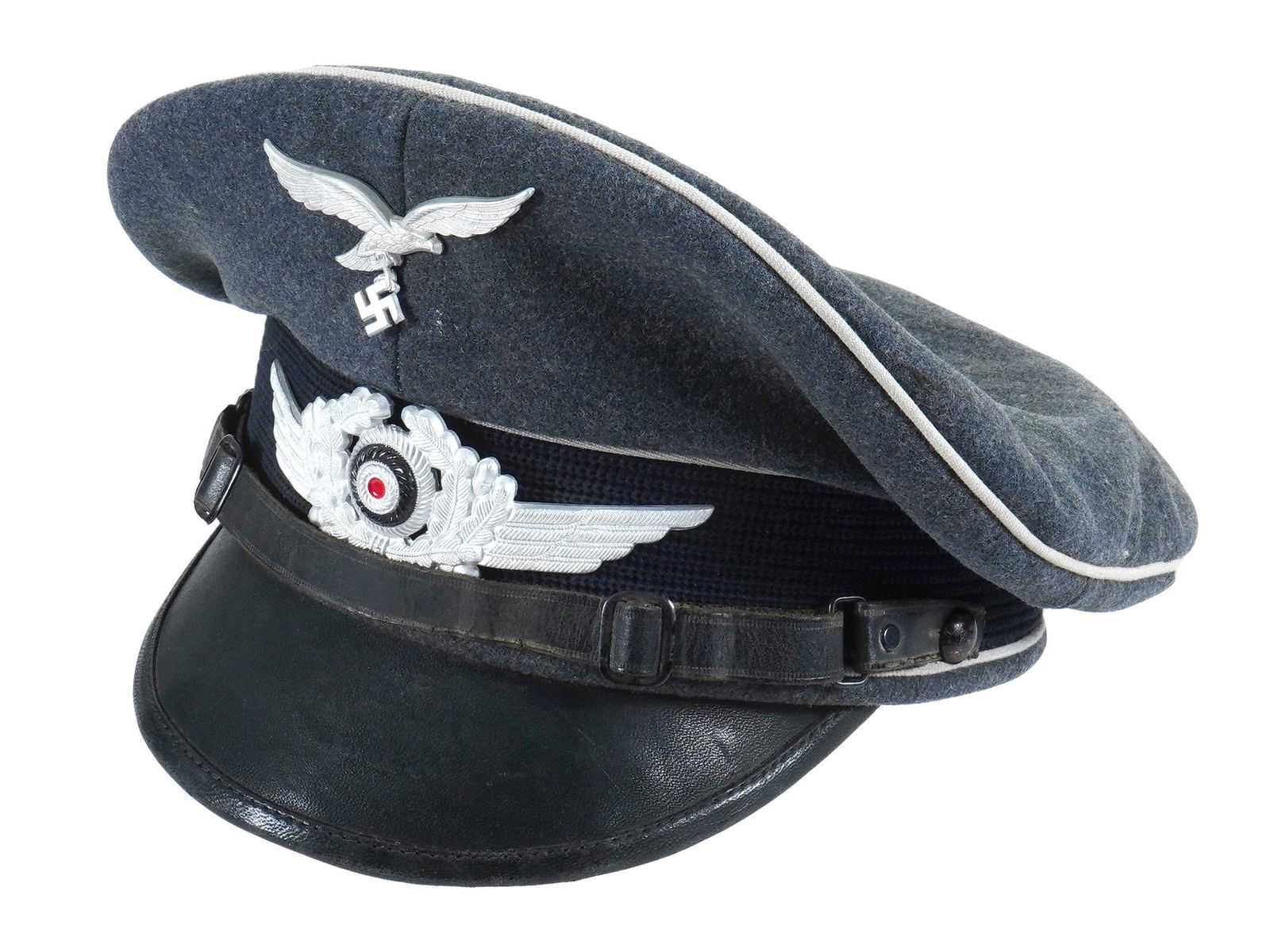 Wwii Nazi German Luftwaffe Officers Peaked Hat Auction