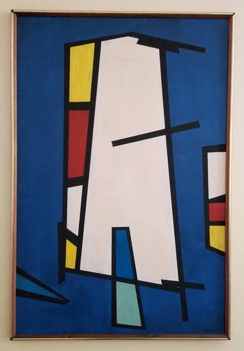 Karl Stanley Benjamin 1963 Oil Canvas