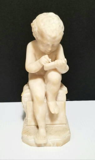 Amazing Vtg Child Drawing Alabaster Sculpture (#0137) on May 07, 2022 ...