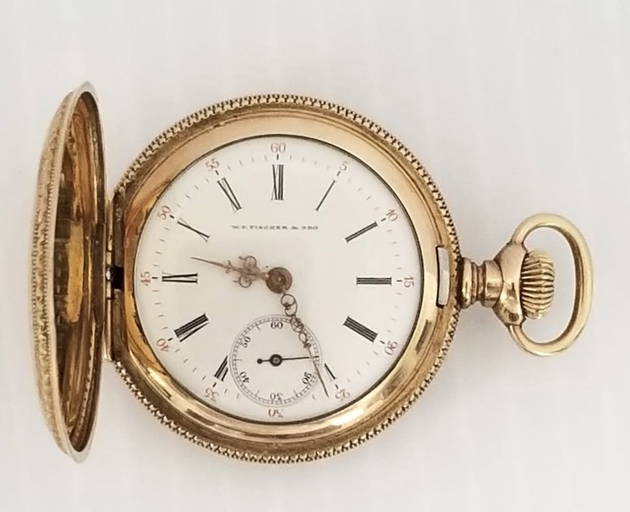 Amazing W.f Fischer & Bro 14kt Gold Filled Pocket Watch
