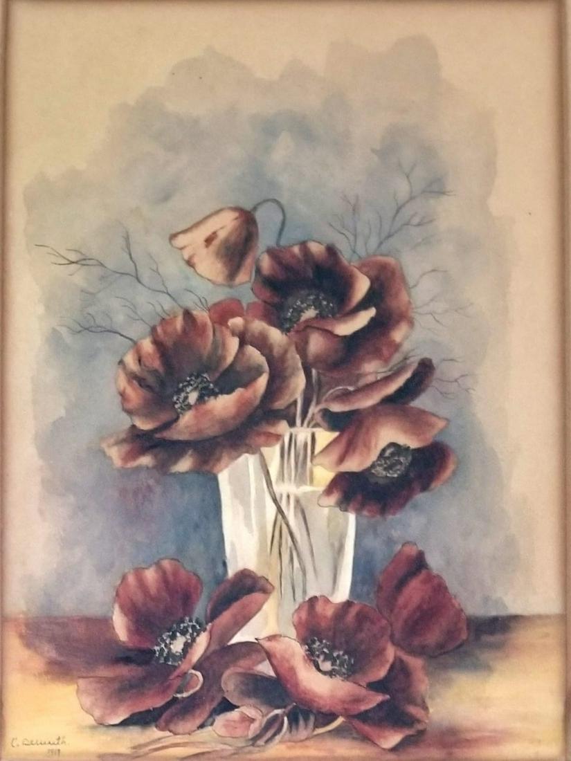 Amazing Charles Henry Demuth 1919 Watercolor Auction