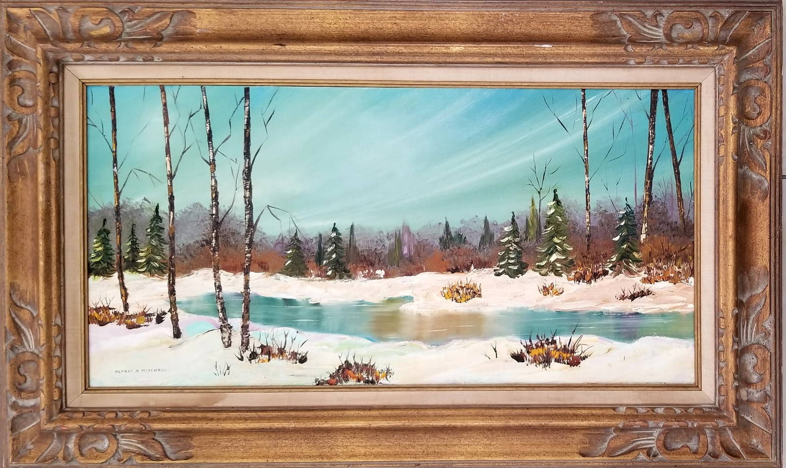 Amazing Alfred Richard Mitchell Oil Canvas Auction