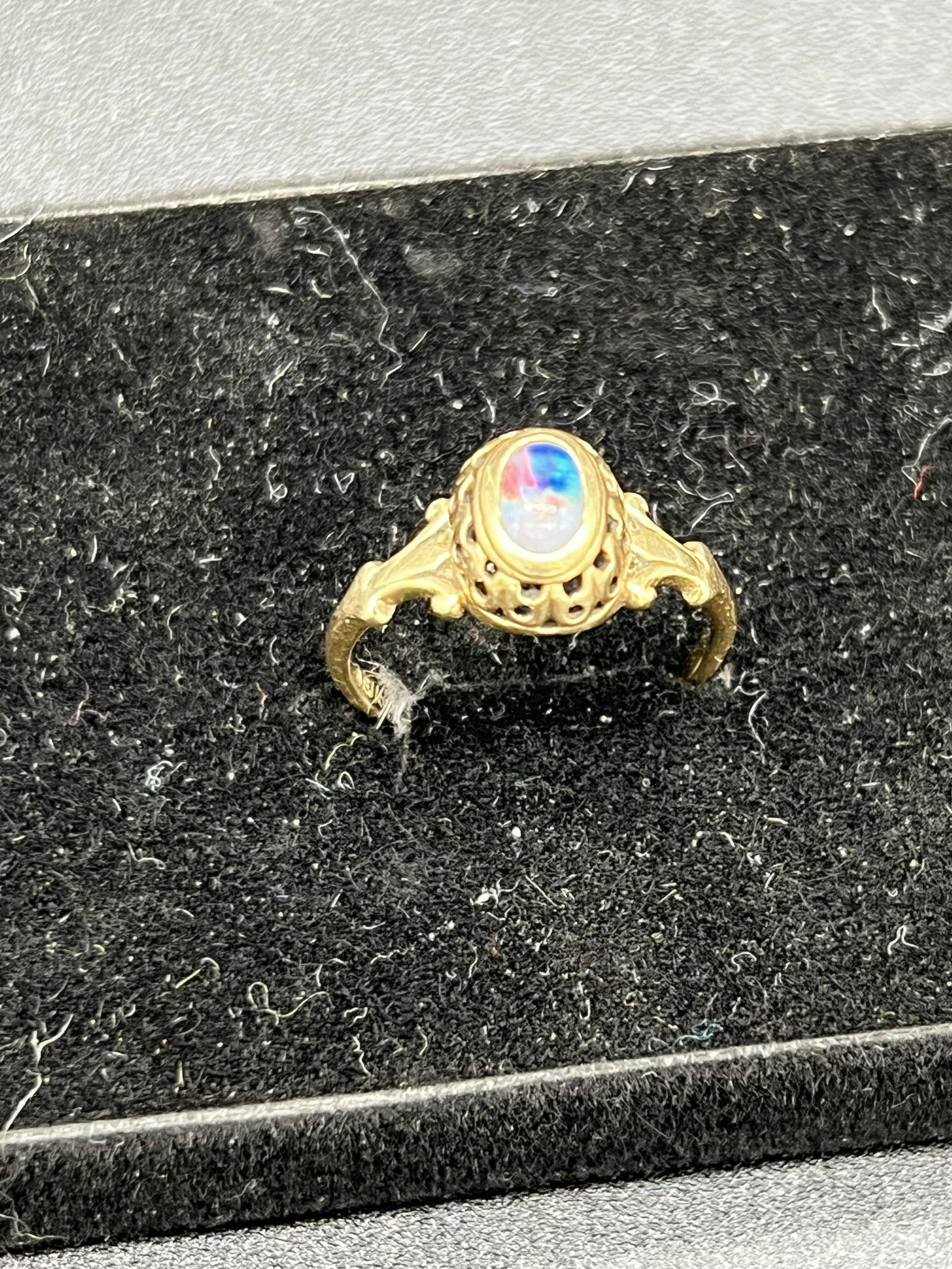 Ed Levin 14k Ring Set With A Opal Auction