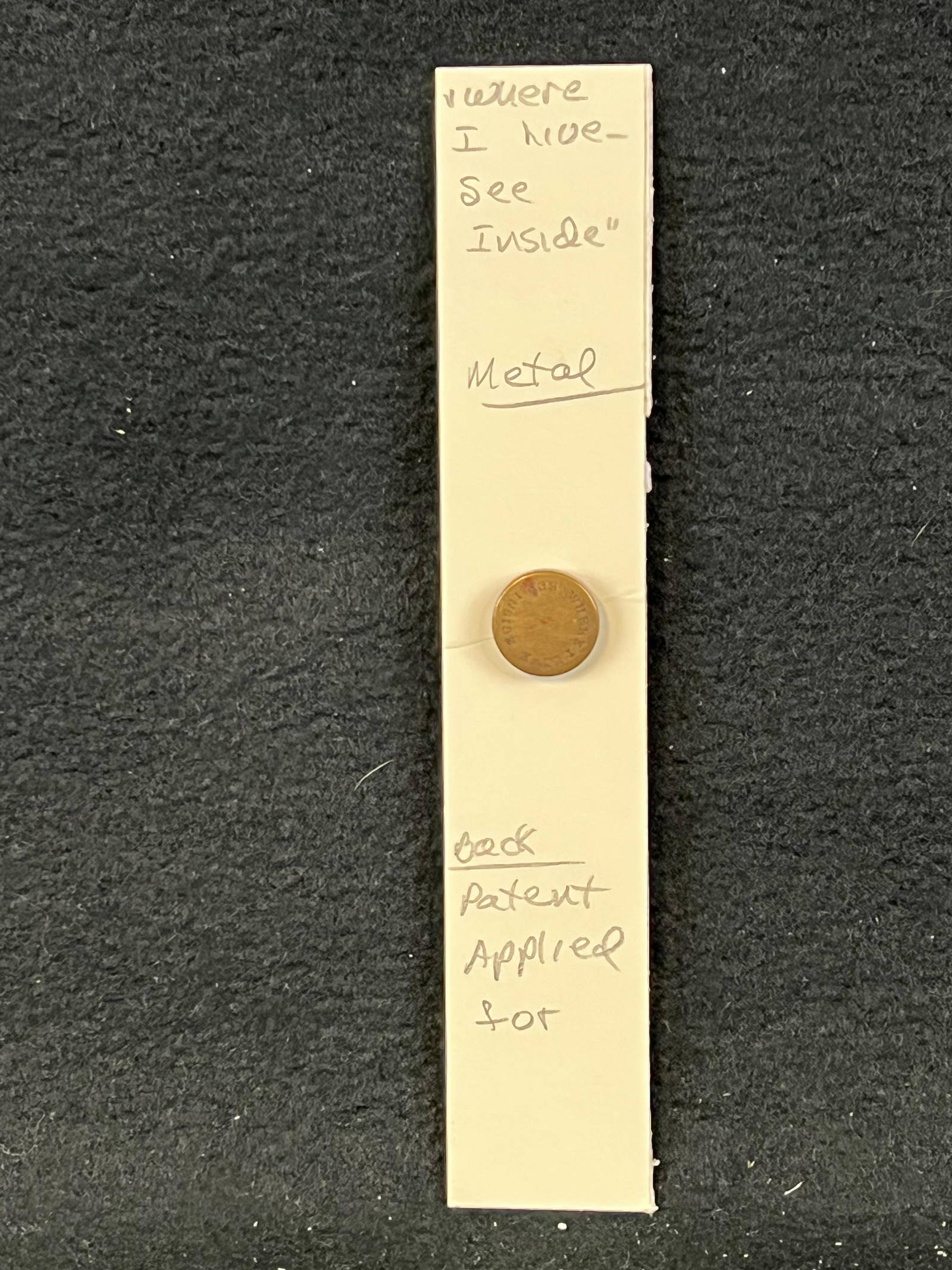 Antique Patented "where I Live / See Inside" Button Auction