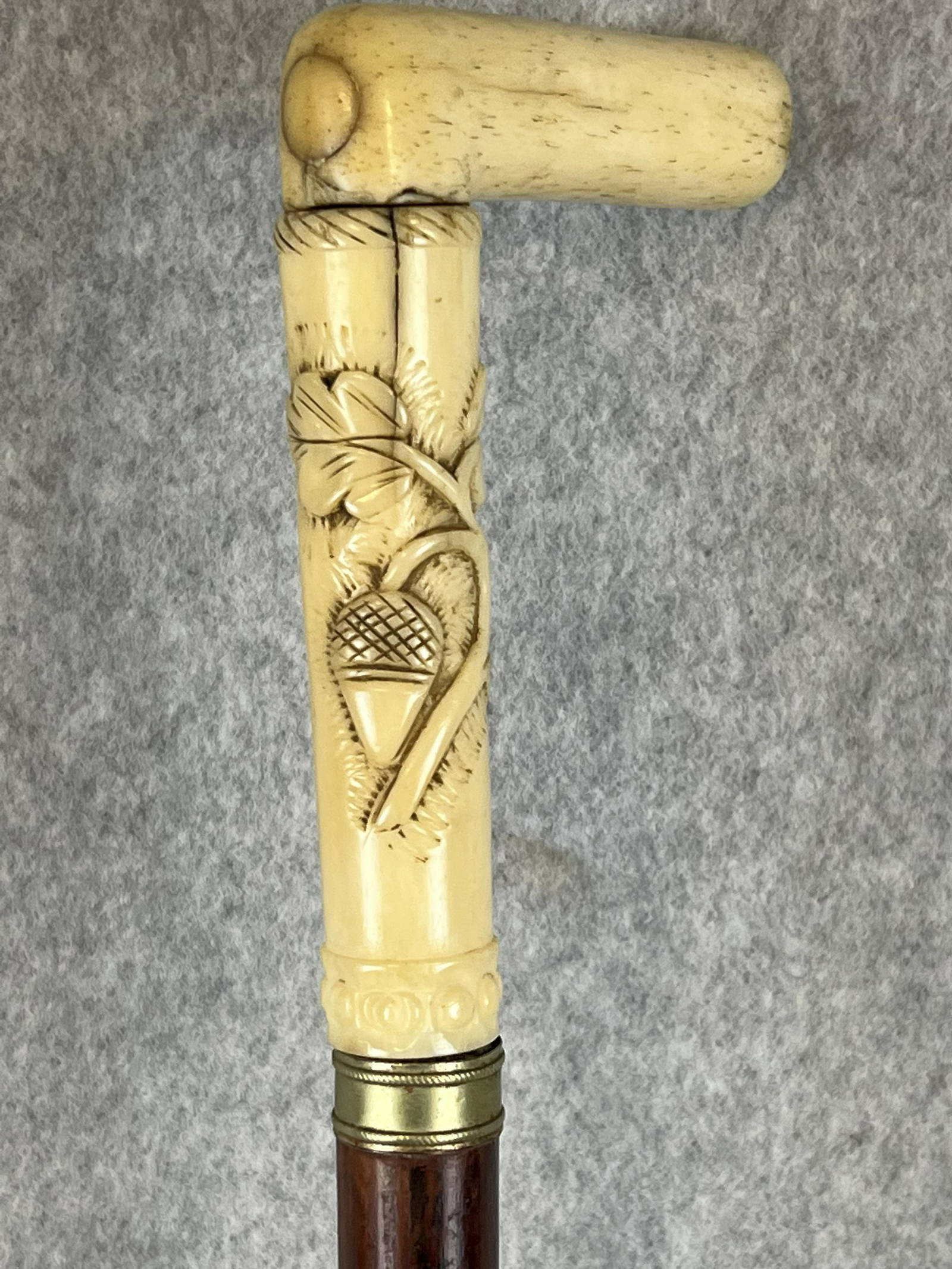 Antique Bone Handled Cane Auction