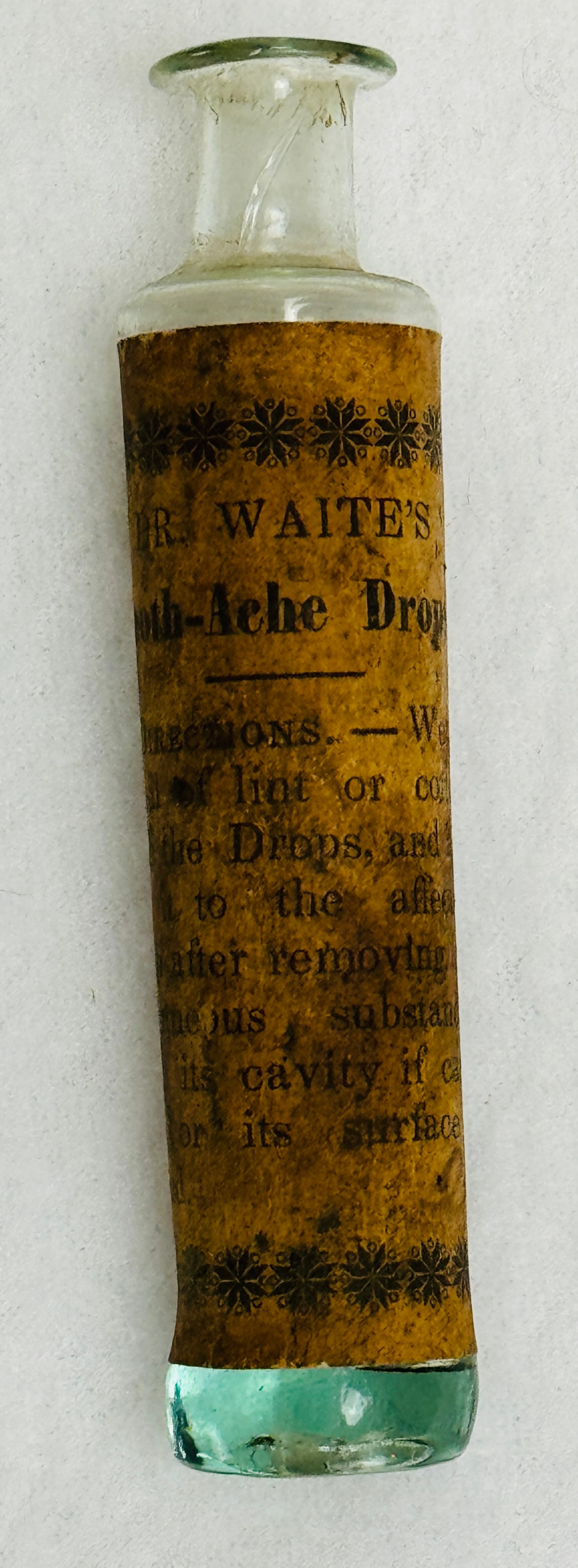 Ex Rare Dr Waite's Tooth-ache Drops With Label Auction