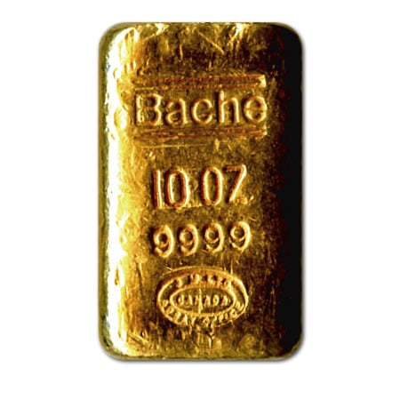 Ten Ounce Gold .9999 Bache Bar Produced By Johnson Matt