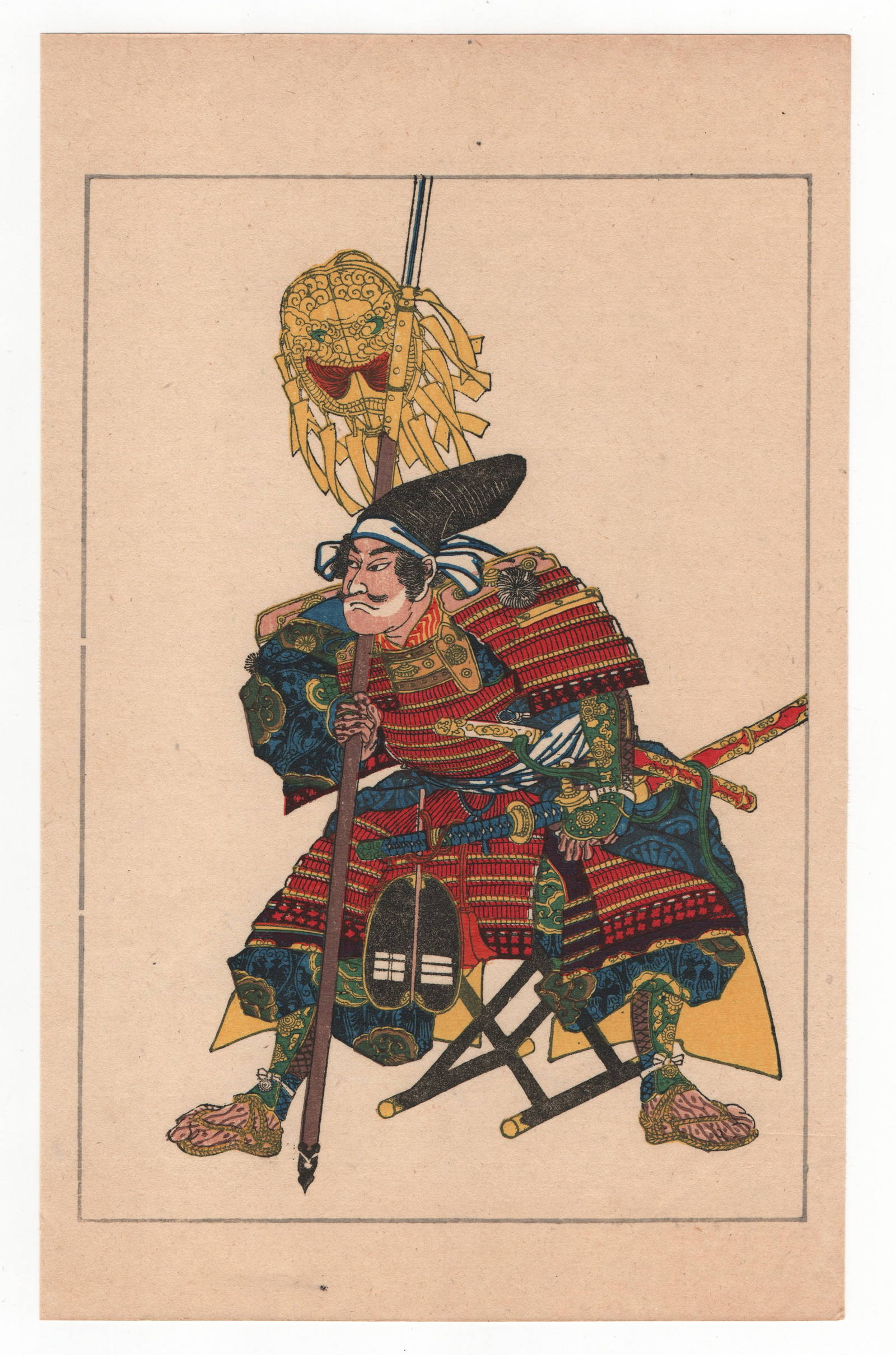 Utagawa Kuniyoshi : Fifty Heros Of Japan Historical Character Isono ...