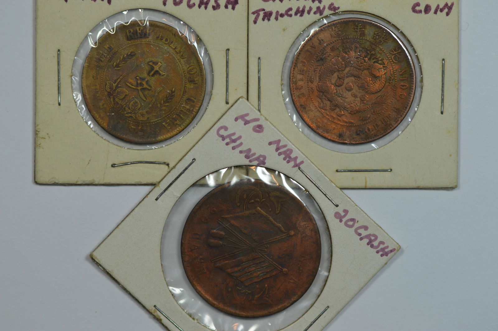 A Trio Of Early 20th Century Chinese Copper Coins