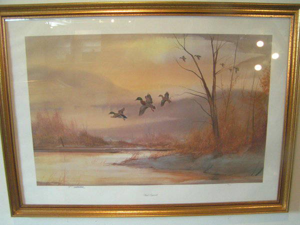 Tom Sander Print Final Approach Geese Over Water 1