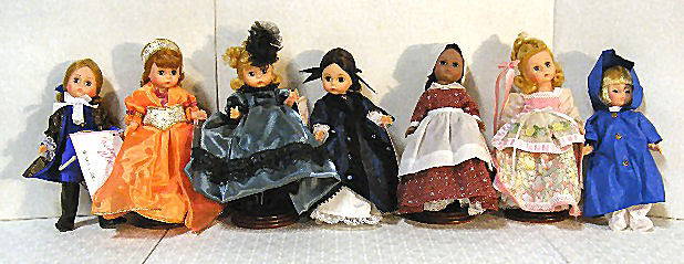 Lot Of 7 Madame Alexander 8" Dolls, Storyland & Sca